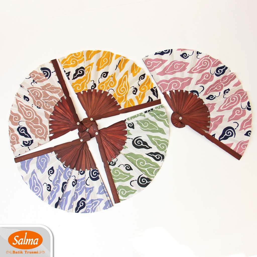 Jual BATIK SALMA Bandung Kipas Lipat Batik Motif Mega Mendung Ukuran ...