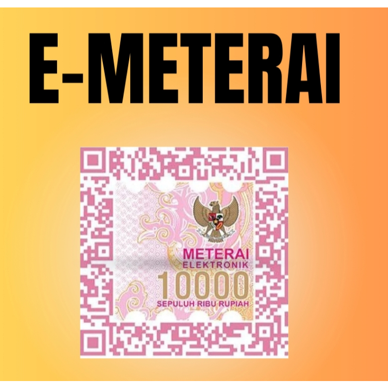 Jual eMeterai / Meterai Elektronik / Meterai Digital / e-Meterai resmi ...