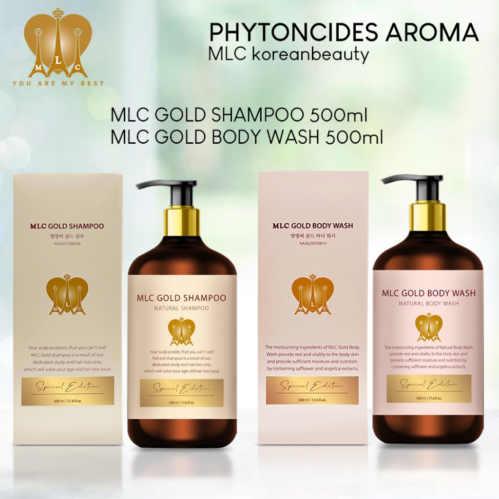 Jual MLC GOLD SHAMPOO 500ml - MLC GOLD BODY WASH 500ml - MADE IN KOREA | Shopee Indonesia