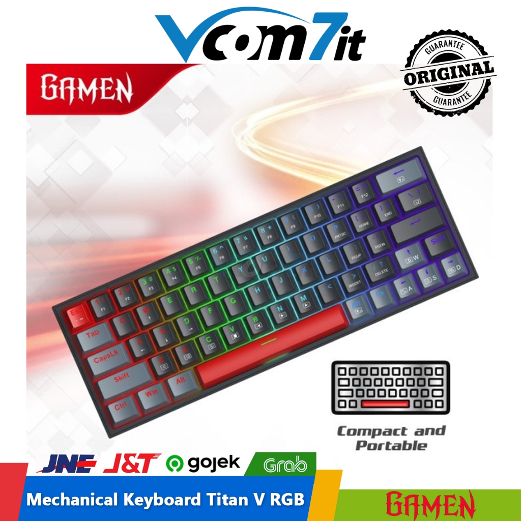 Jual GAMEN Titan V All-New Titan Series Keyboard Gaming Mechanical Grey ...