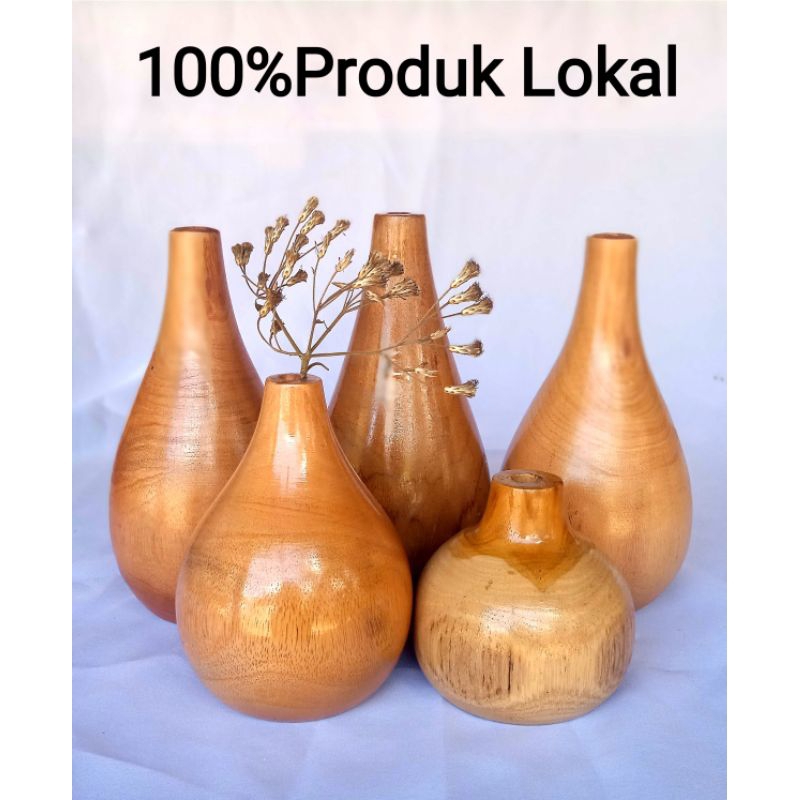 Jual Vas Bunga Kayu Aesthetic Tinggi 20 cm | Shopee Indonesia