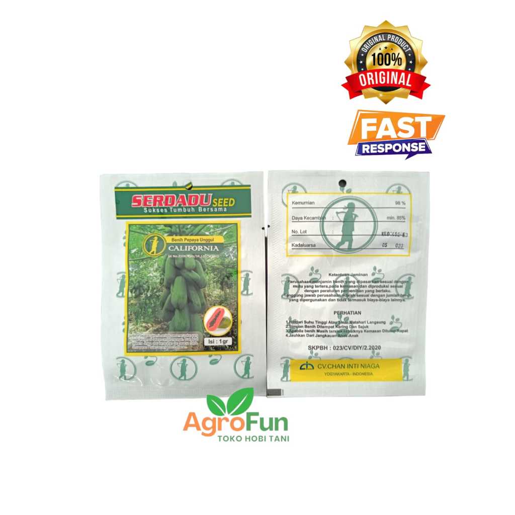 Jual Benih pepaya california kemasan 1 gram (60 biji) - serdadu seed ...