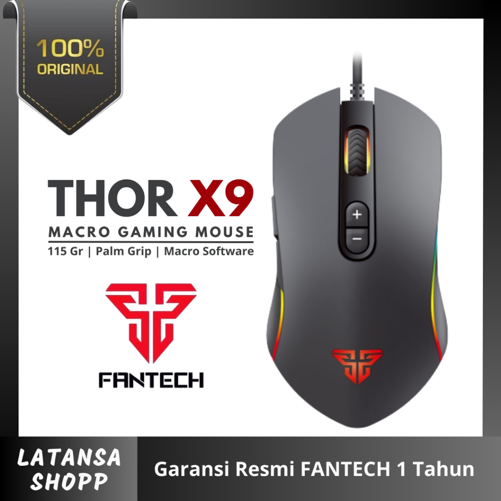 Jual Fantech THOR X9 Mouse Gaming Macro Garansi Resmi | Shopee Indonesia