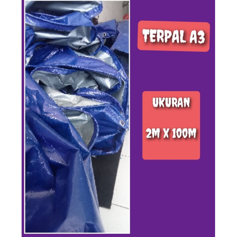 Jual TERPAL A3 UKURAN 2m x 100m warna biru silver | Shopee Indonesia