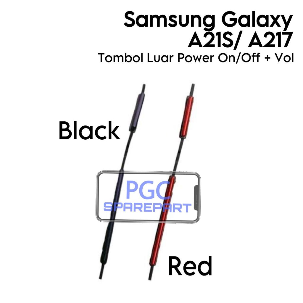 Jual 1 Set Tombol Luar Power On Off + Volume Samsung Galaxy A21s / A217 ...
