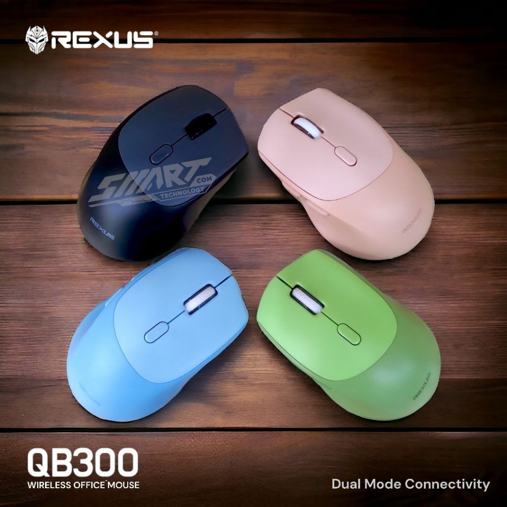 Jual Rexus QB300 Wireless Bluetooth + 2.4ghz usb receiver mouse (dual ...