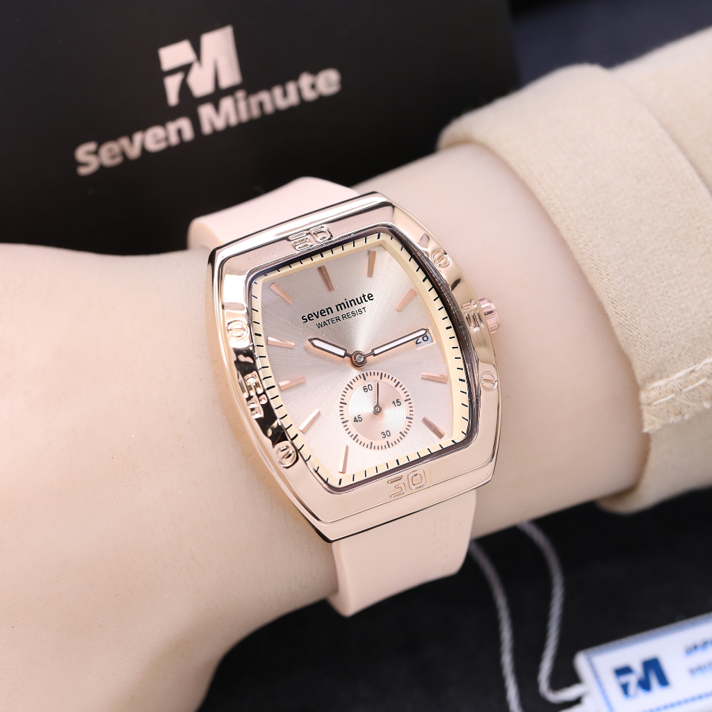 Jual SEVEN MINUTE M736 DETIK BAWAH Jam tangan wanita original rubber tanggal tahan air cod ...