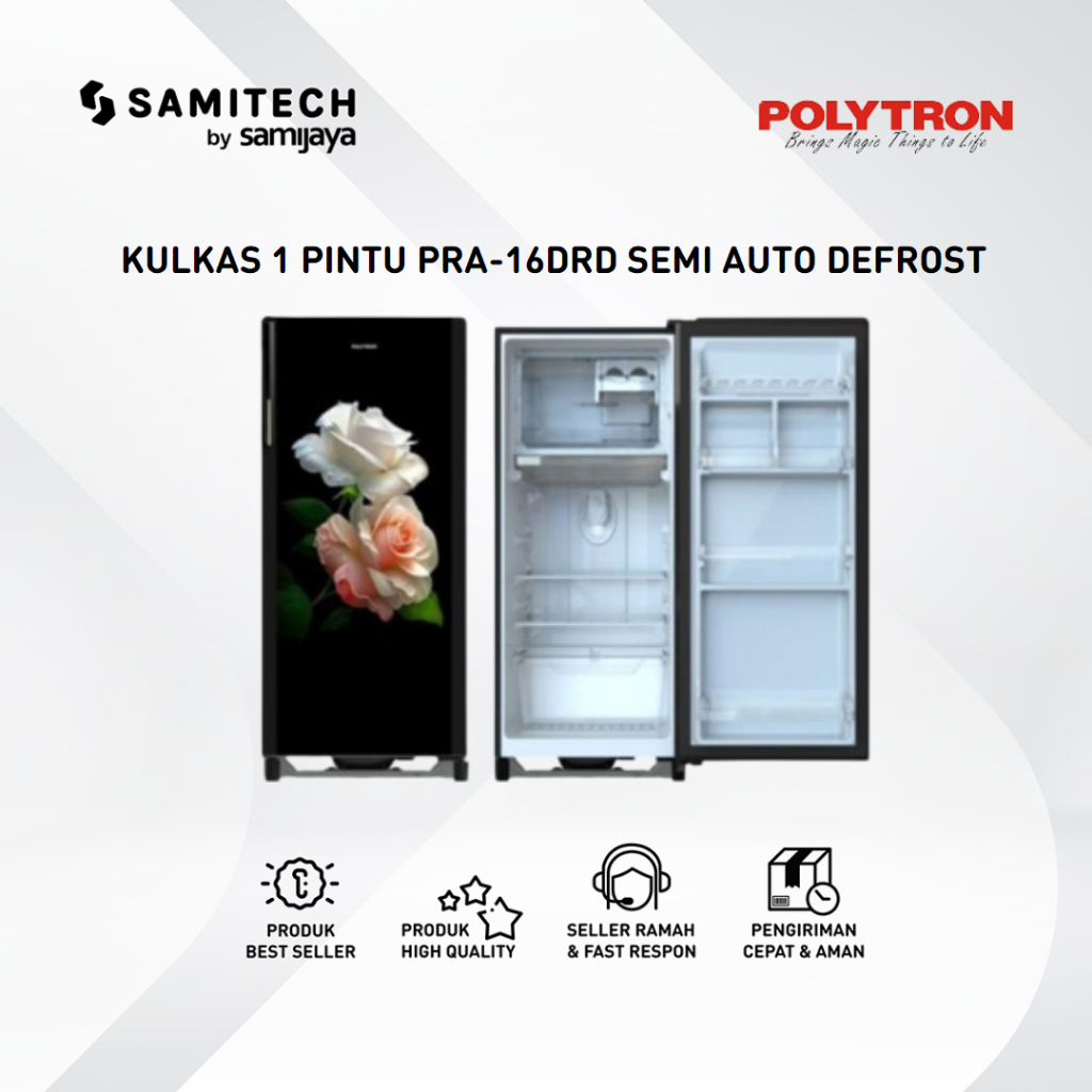 Jual Kulkas 1 Pintu POLYTRON PRA-16DRD ROSE Semi Auto Defrost | Shopee ...