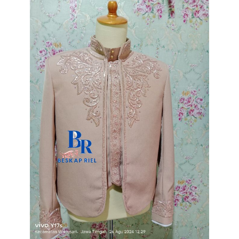 Jual beskap pengantin/ beskap bapak/ beskap pengantin jawa model hewes ...