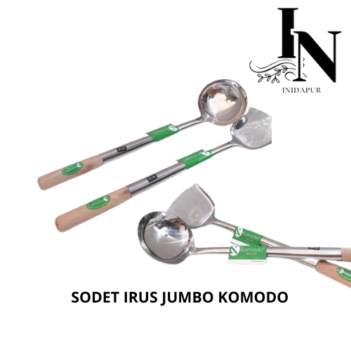 Jual sodet spatula irus komodo stainless tebal gagang kayu 40cm / irus ...