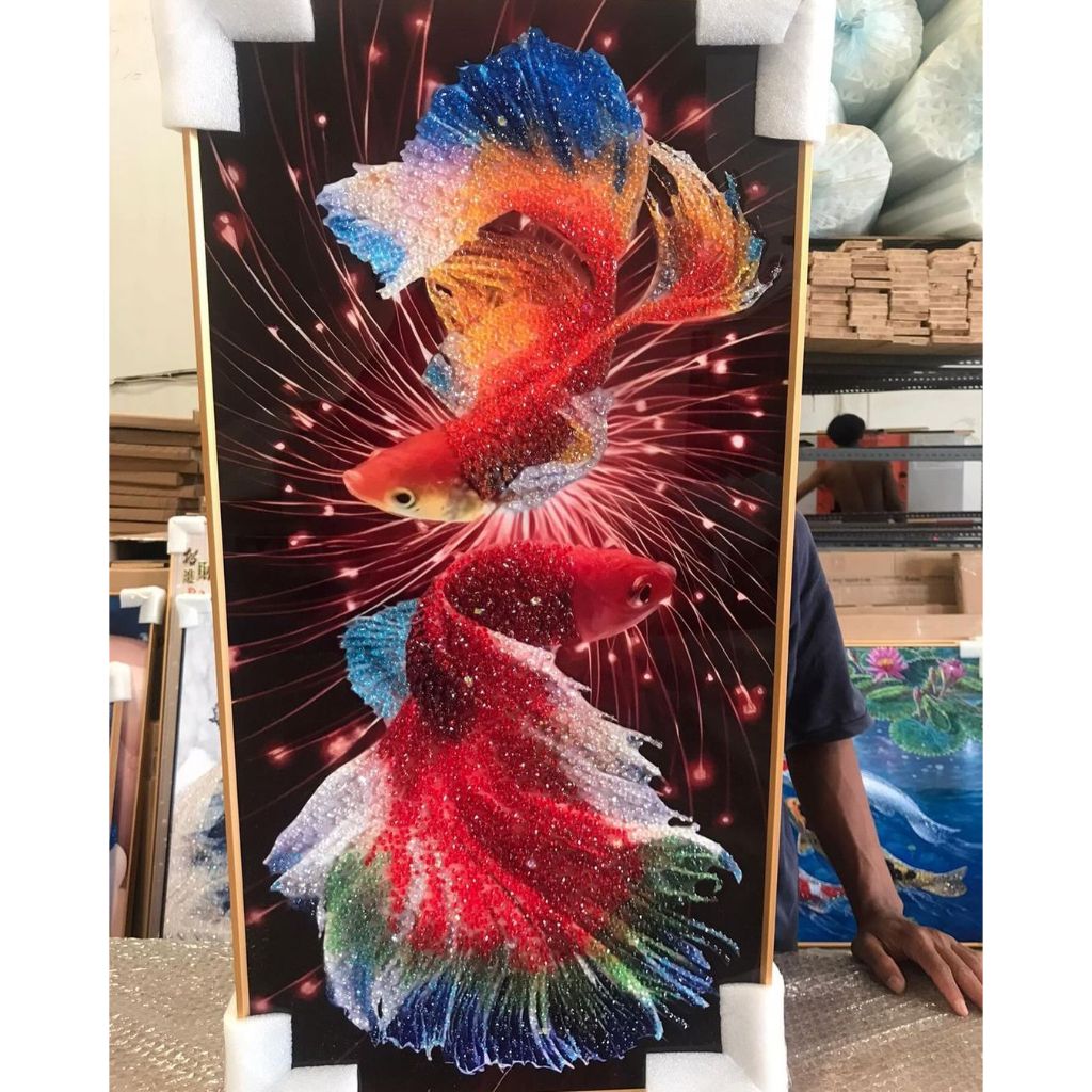 Jual Lukisan Dinding Diamond Crystal Painting 5 D Bentuk Persegi Frame ...