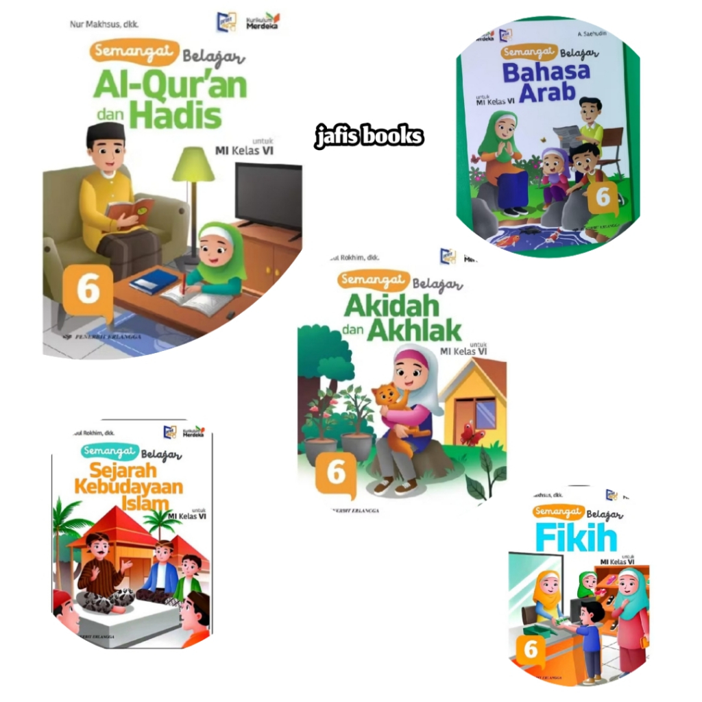 Jual ORI harga satuan buku teks MI kurikulum merdeka kelas 6 penerbit Erlangga | Shopee Indonesia
