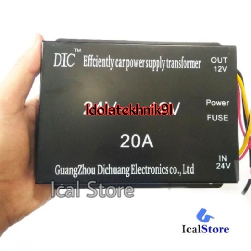 Jual Step down inverter converter dc 24v ke 12v 20a 20 amper | Shopee ...