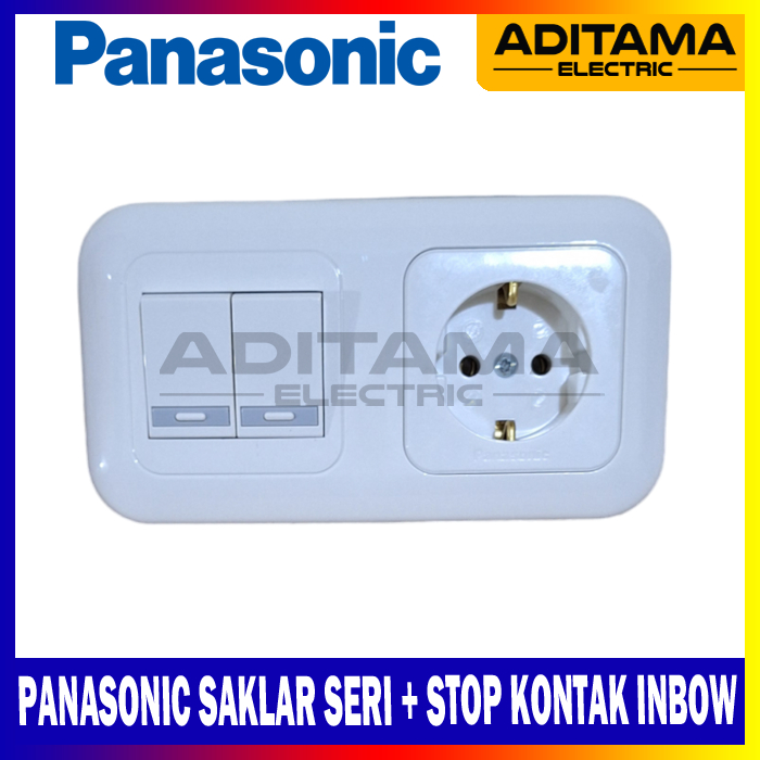 Jual PANASONIC SAKLAR SERI DOUBLE + STOP KONTAK INBOW TANAM | Shopee ...