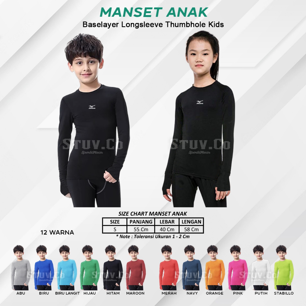 Jual MANSET BASELAYER ANAK / BASELAYER JARI KIDS OLAHRAGA / KAOS MANSET ...