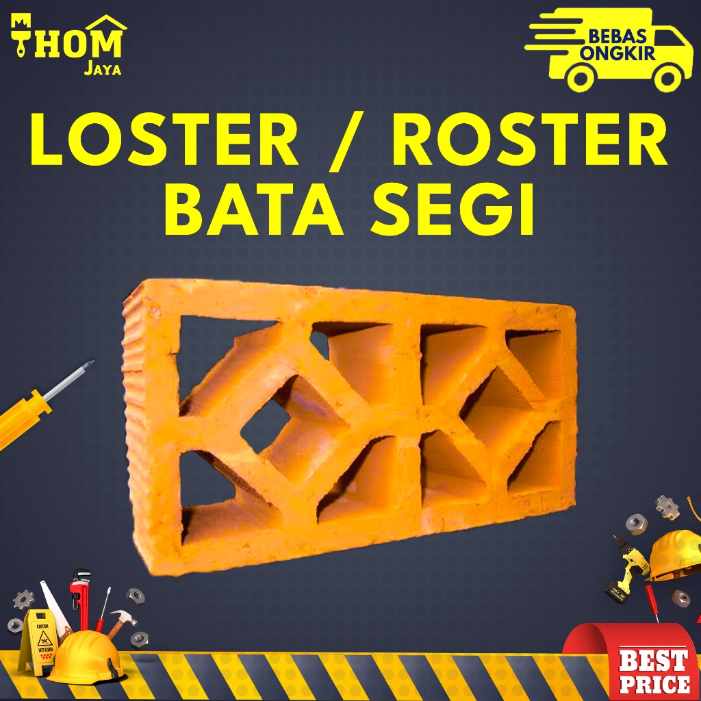 Jual ROSTER BATA ANGIN / LOSTER BATA SEGI - 20 X 10 | Shopee Indonesia