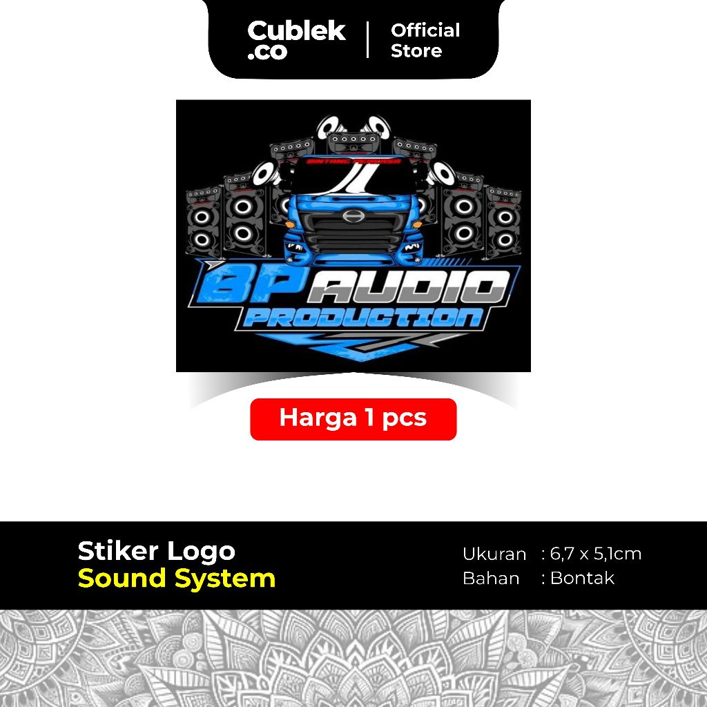 Jual Stiker Sound System BP AUDIO / BINTANG PERKASA AUDIO (Bahan Bontak ...