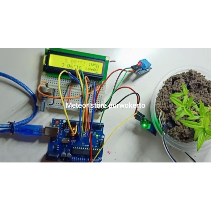 Jual sistem monitoring suhu udara dam kelembaban tanah menggunakan ...