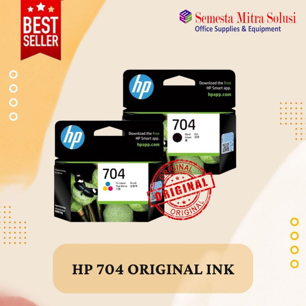 Jual ORIGINAL HP 704 Ink Advantage Cartridge / Tinta Printer Original ...