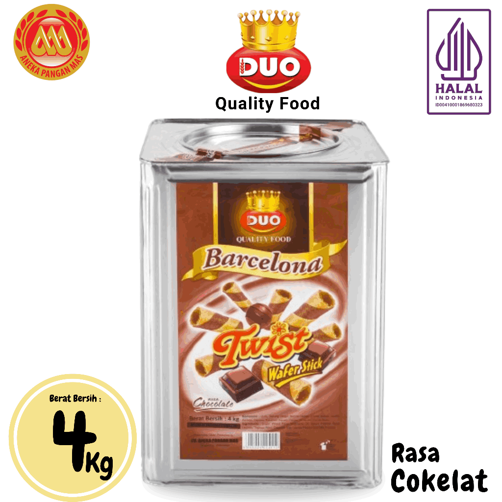Jual DUO Barcelona Twist Wafer Roll Mini isi Krim Rasa Cokelat ...