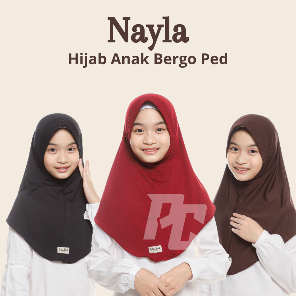 Jual NAYLA Hijab Anak Bergo Ped (4 - 11 Tahun)/Hijab Anak Jersey/Hijab ...