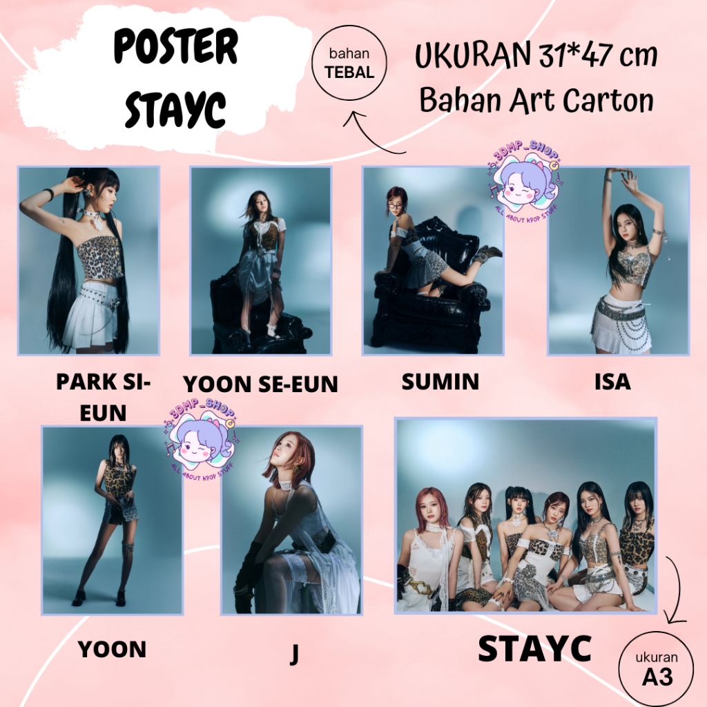 Jual POSTER A3 STAYC METAMORPHIC Cheeky Icy | Shopee Indonesia