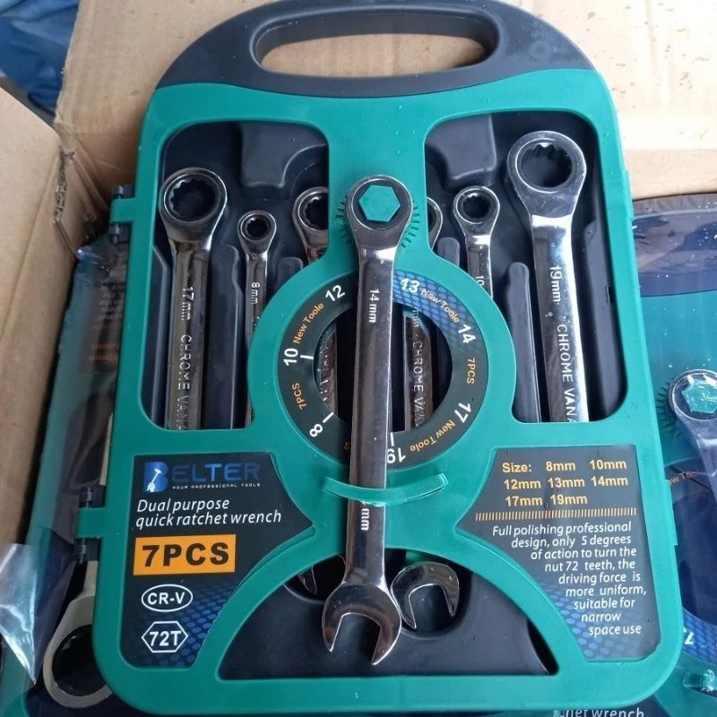 Jual SOLA Kunci Ratchet Ring Pas Set 7 Pcs | 8mm 10mm 12mm 13mm 14mm 17mm 19mm | 8 10 12 13 14 ...