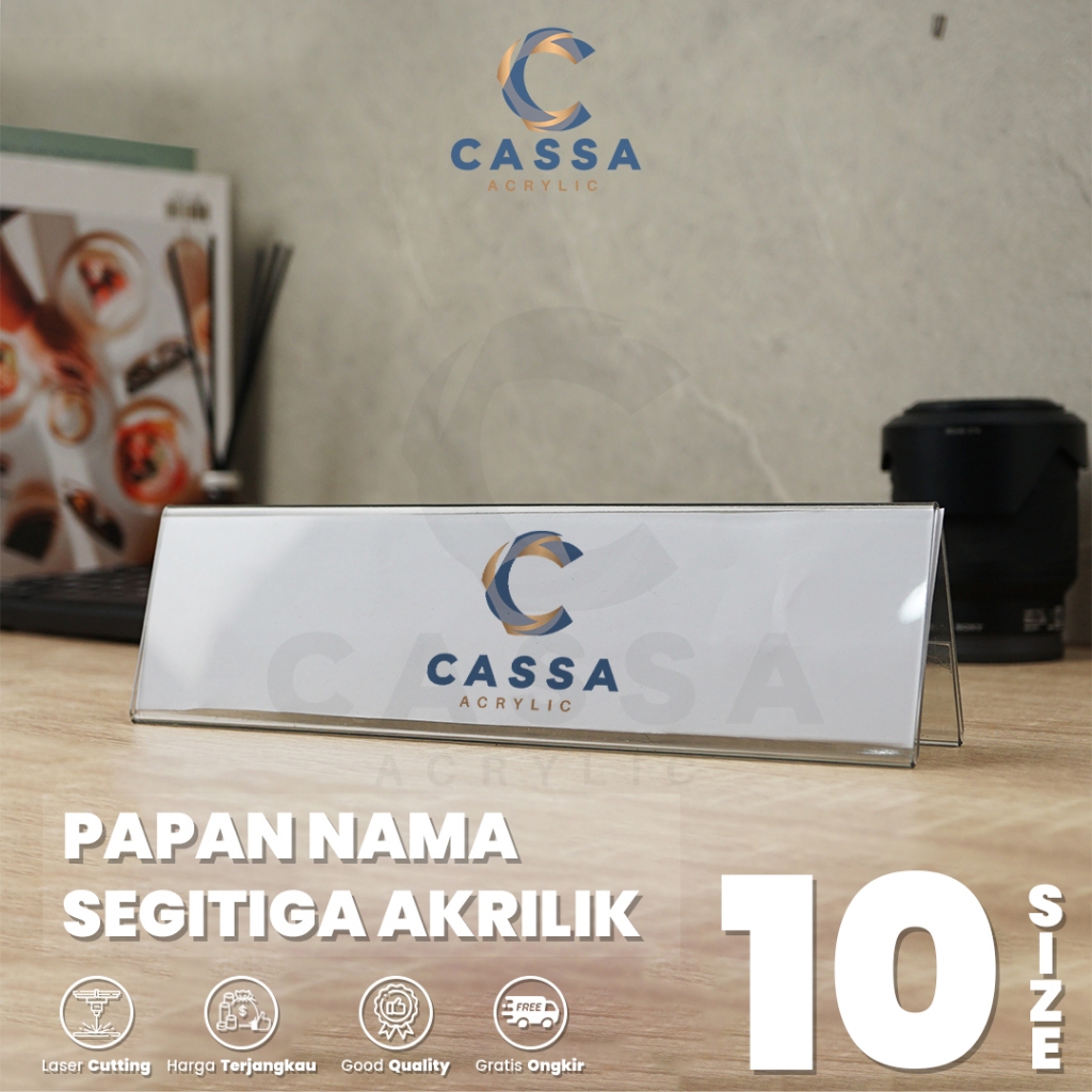 Jual Papan Nama Meja Akrilik / Akrilik Kartu Nama Segitiga | Shopee ...