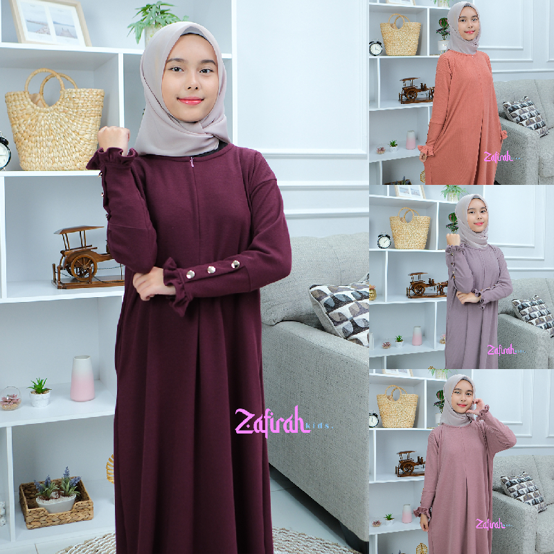Jual Baju Gamis INARA DRESS Anak Perempuan Muslimah Terbaru Bahan Knit Premium By Zafirah Kids ...