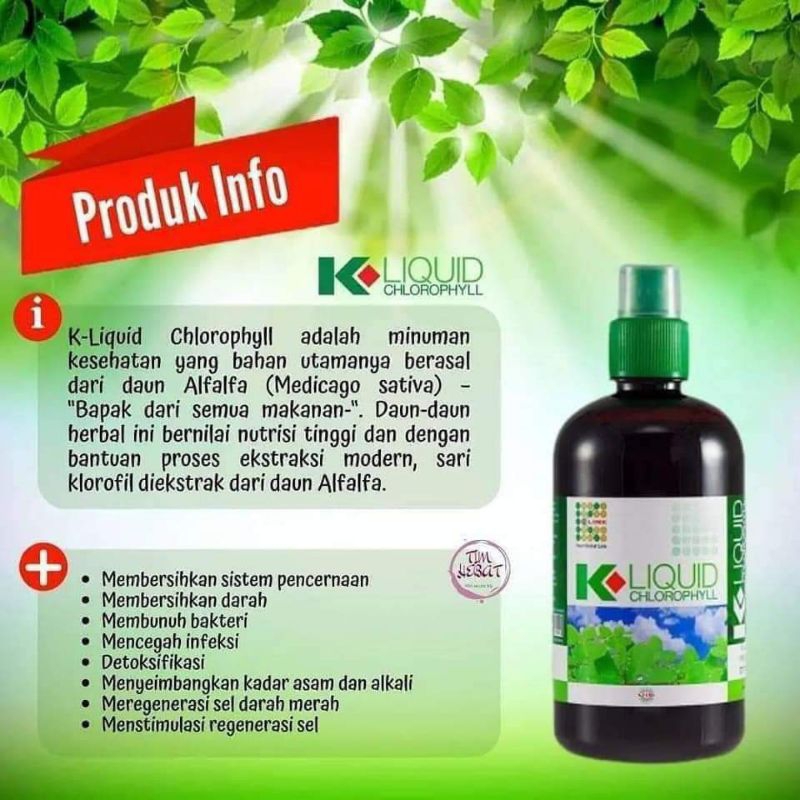 Jual KLOROFIL K LINK ( K - LIQUID CHLOROPHYLL ) | MINUMAN BERNUTRISI ...