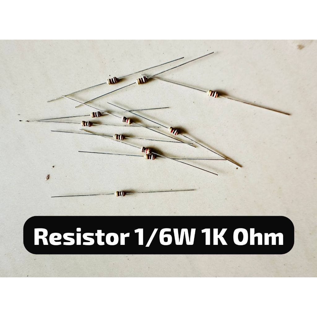 Jual ISI 10 PCS Resistor 1k Ohm (1000 Ohm) 1/6 watt | Shopee Indonesia