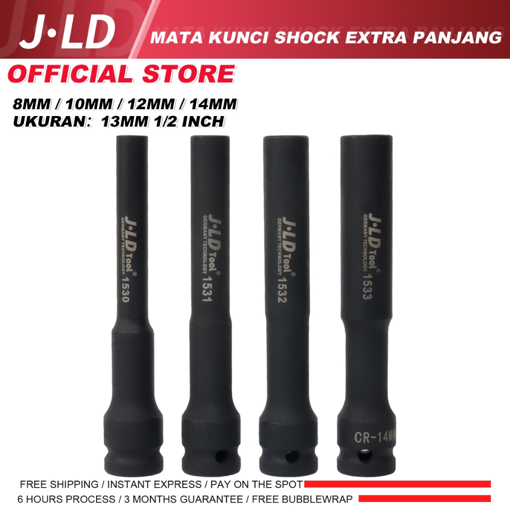 Jual JLD 1/2" Mata Kunci Shock Extra Panjang 130mm Impact Kunci Socket Impact sok Impact wrench ...