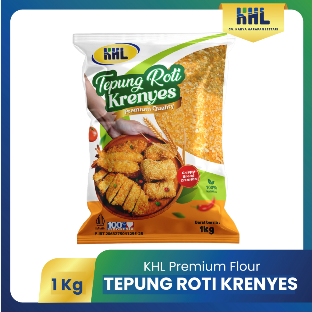 Jual 1 Kg Tepung Roti Krenyes / Tepung Roti kuning / Tepung Roti ...