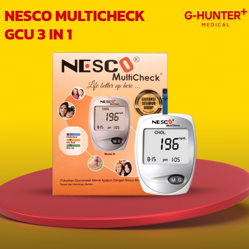Jual Alat Cek Darah NESCO MULTICHECK N-01 KIT 3in1 (Gula Darah, Kolesterol & Asam Urat) / Alat ...