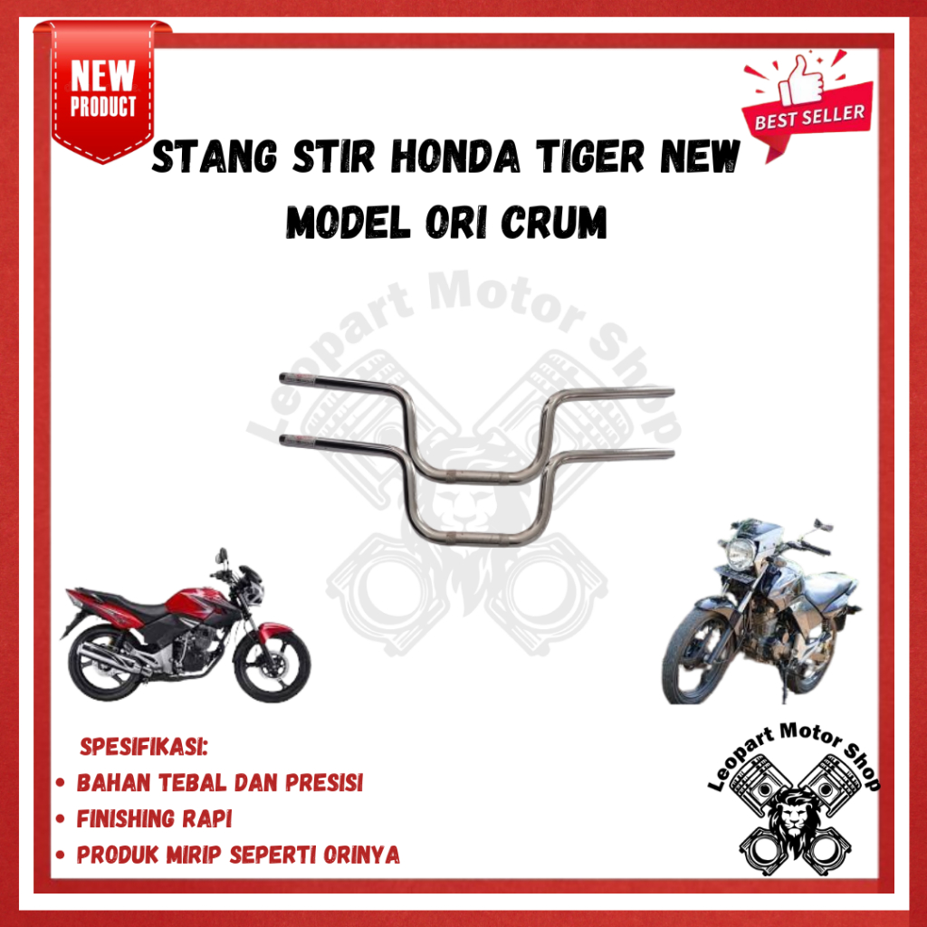 Jual Stang setir tebal honda tiger new model standart ori crome tebal ...