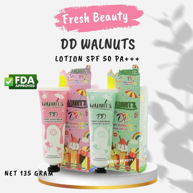Jual WALNUTS DD Body Sunscreen Lotion SPF 50 PA+++ Thailand / Sunscreen ...