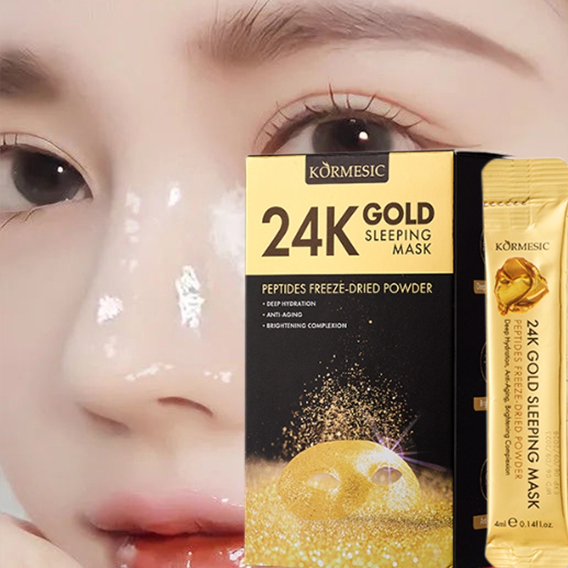 Jual [1 kotak 20pcs] 24K MASK GOLD SLEEPING SLEEPING MASK Masker Tidur ...