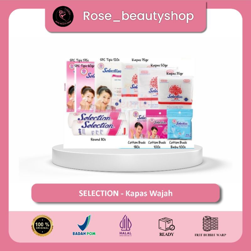 Jual KAPAS SELECTION Facial Catton Kapas Wajah Tebal & Tipis - Lengkap ...