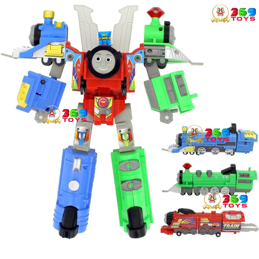 Jual MAINAN TRAIN BERUBAH JADI ROBOT KERETA ISI 3 GERBONG TRANSFORMER ...
