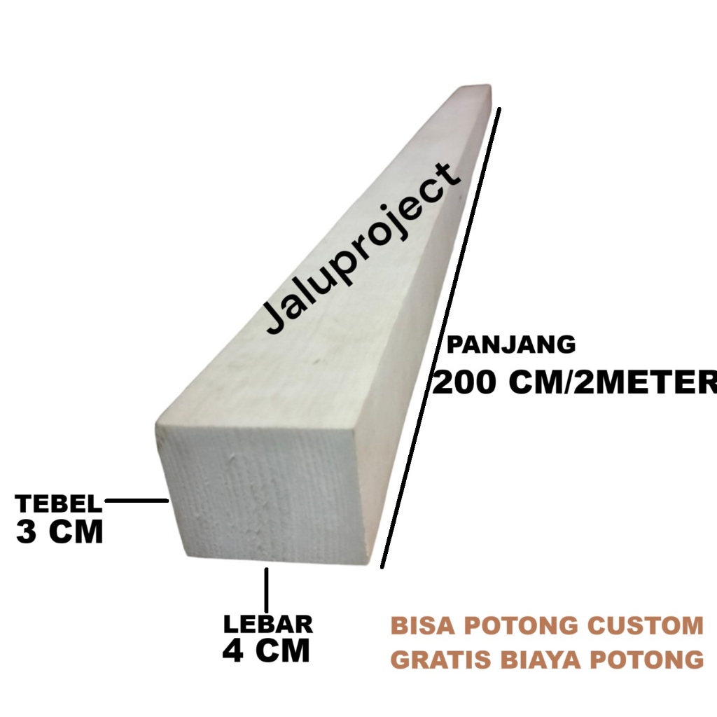 Jual Kayu Reng Kaso T3 x L4 x P200 cm Sudah Serut Dan Amplas Halus Kayu ...