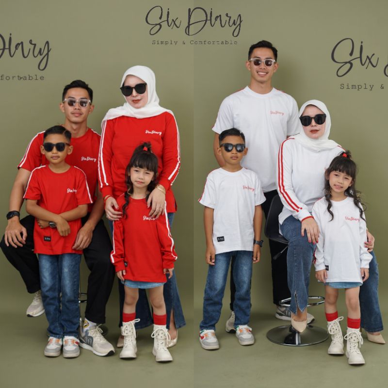 Jual Atasan Kaos Couple Keluarga Terbaru Six diary Original | Kaos Set Keluarga Tangan Di lis ...