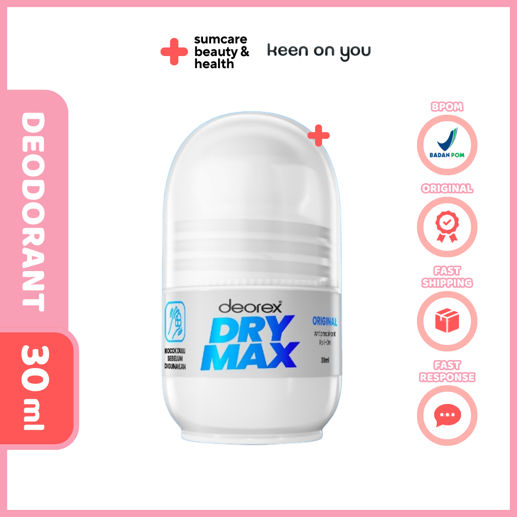 Jual Deorex DryMax Original - AntiPerspirant Deodorant Roll on 30ml Keringat Berlebih dan Bau ...
