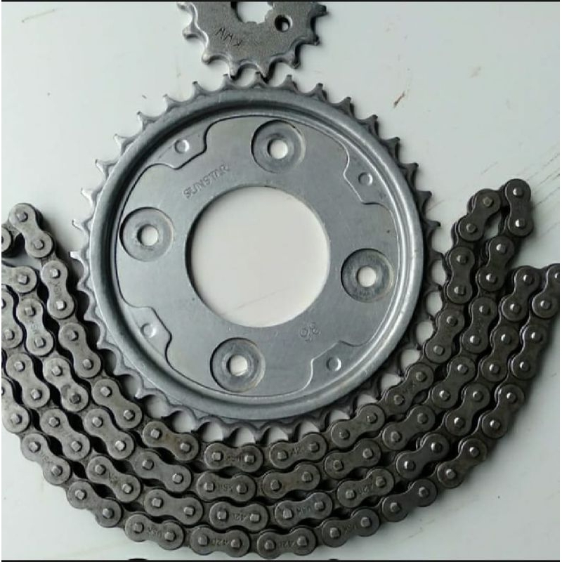 Jual gir rantai satu set motor honda supra x,supra new, karisma, revo absolut | Shopee Indonesia