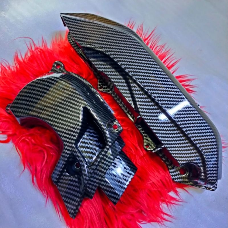 Jual (2 pcs) Paketan Carbon Box Filter Udara, Cover L CVT Yamaha Freego ...