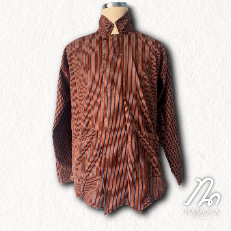 Jual Baju Surjan Lurik Pakaian Adat Jawa Atasan Lengan Panjang Pria ...