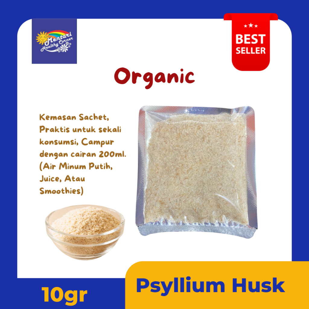 Jual Psyllium Husk Organik 10gram Kemasan SACHET ( Flakes / Kasar ...