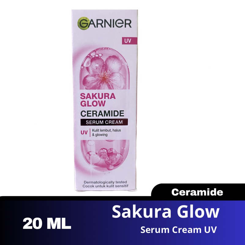 Jual GARNIER Sakura Glow Ceramide Serum Cream UV 20ml | Shopee Indonesia