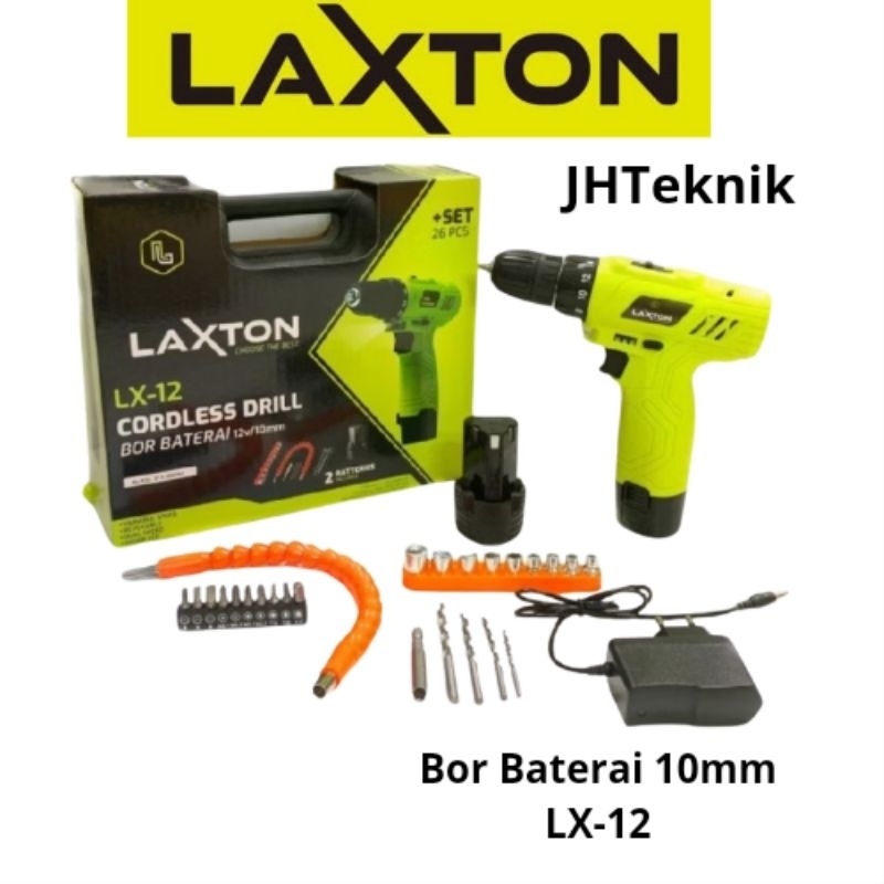 Jual JHTeknik Mesin Bor Cordless 12Volt LAXTON LX-12/Cordless Drill ...