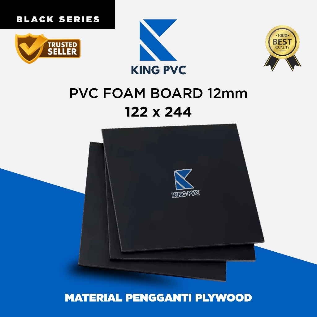 Jual PVC Board Lembaran 12mm Hitam Ukuran 122x244cm | PVC Foam Board ...