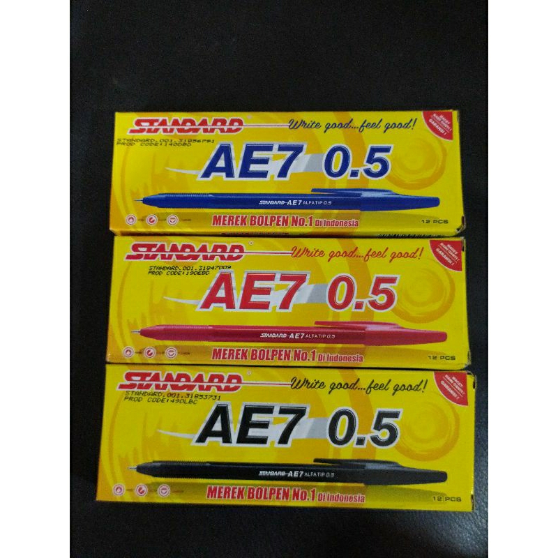 Jual PULPEN STANDARD - AE7 0.5mm | Shopee Indonesia